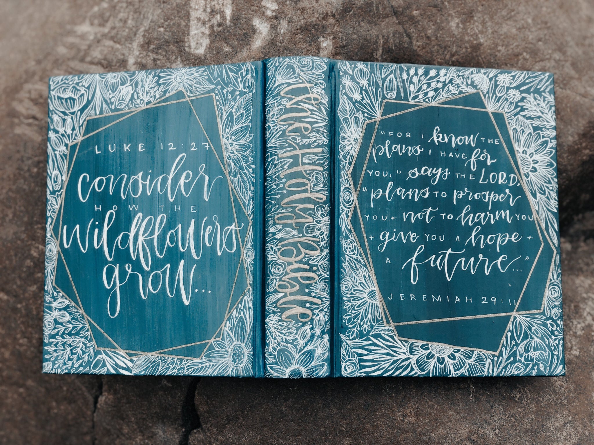 The Tina Bible | Hand Painted Journaling Bible – Sparrows & Wildflowers