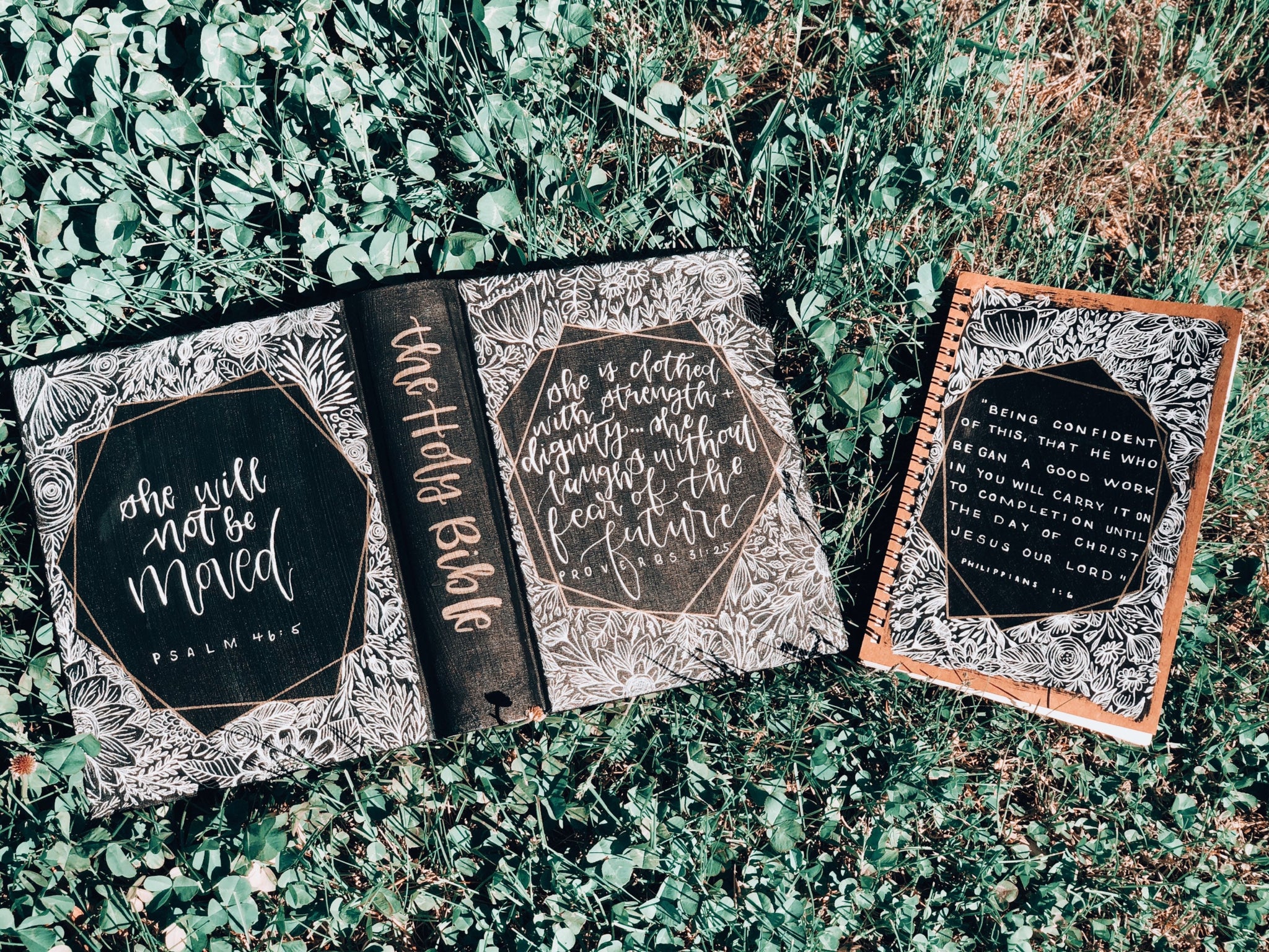 The Tina Bible | Hand Painted Journaling Bible – Sparrows & Wildflowers