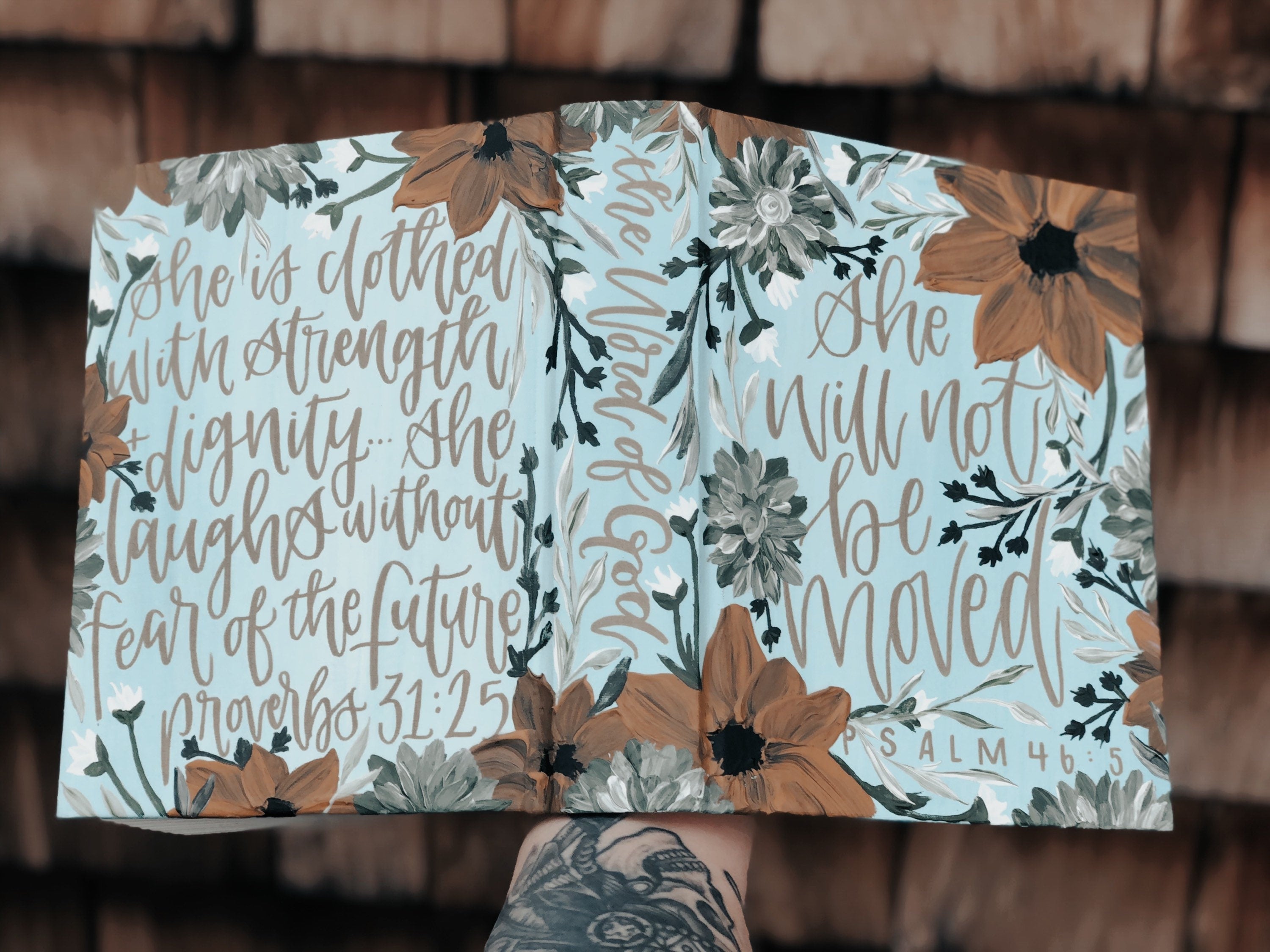 The Stephanie Bible // ESV Journaling Bible // Close-Up Sunflower Them ...