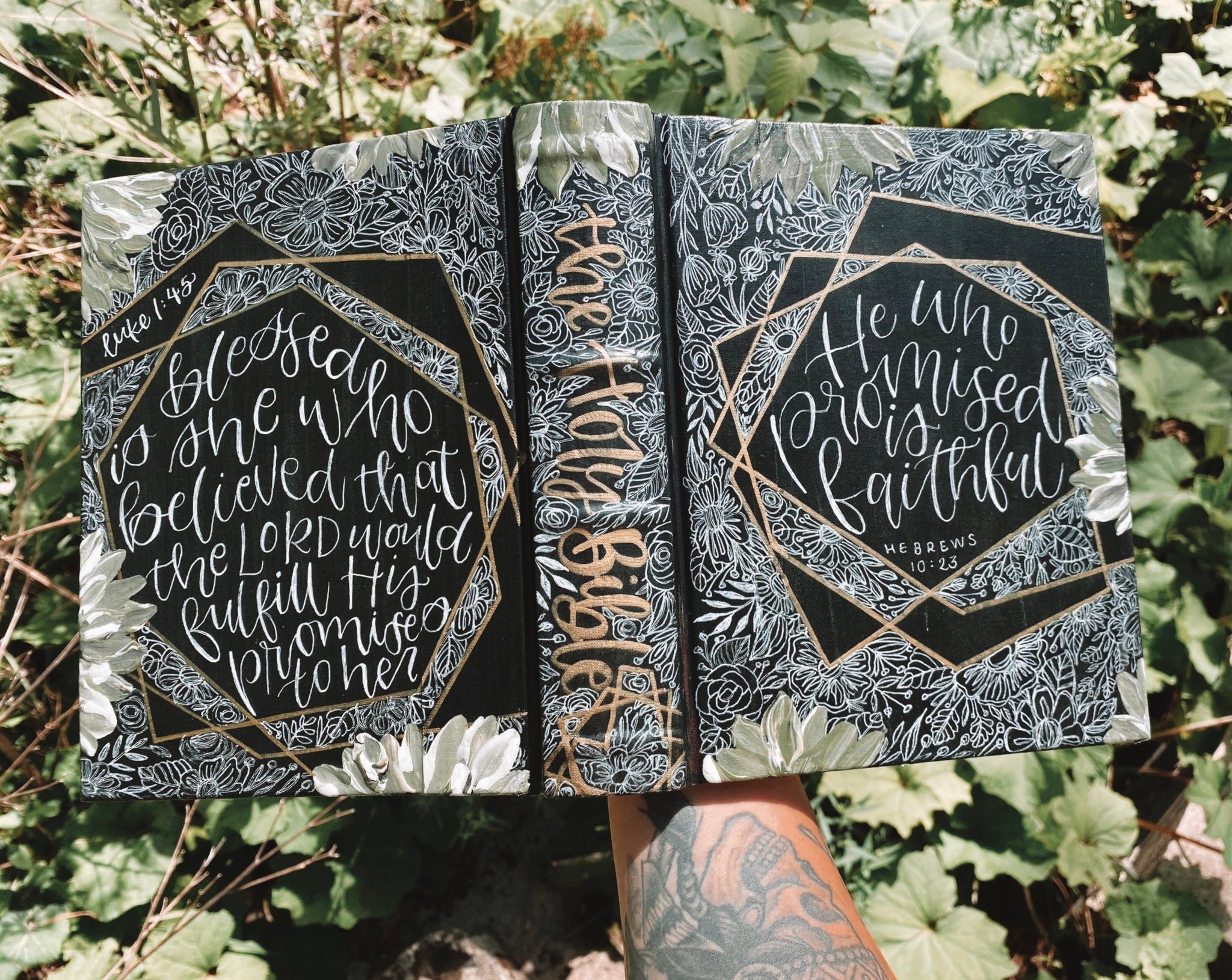 The Tina Bible | Hand Painted Journaling Bible – Sparrows & Wildflowers